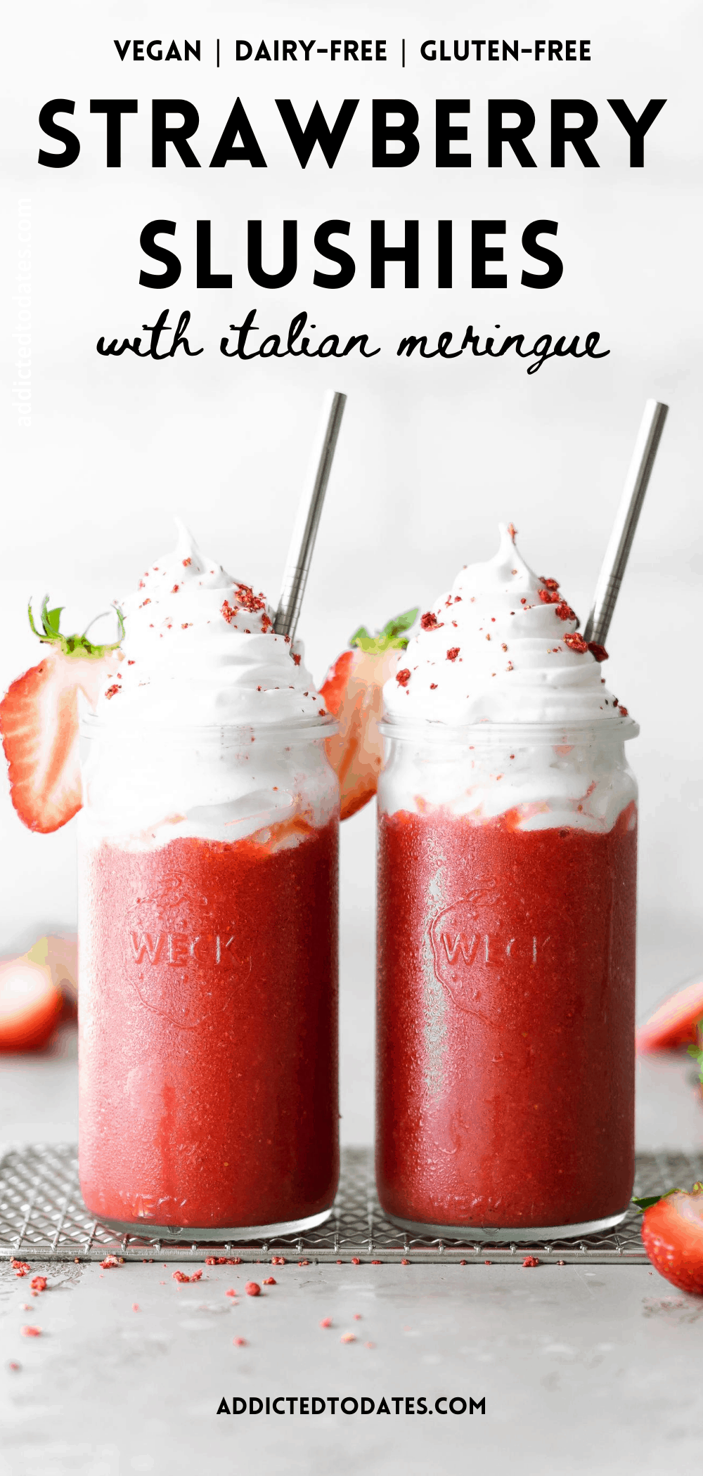 Easy Strawberry Slushies - 2 Ingredients
